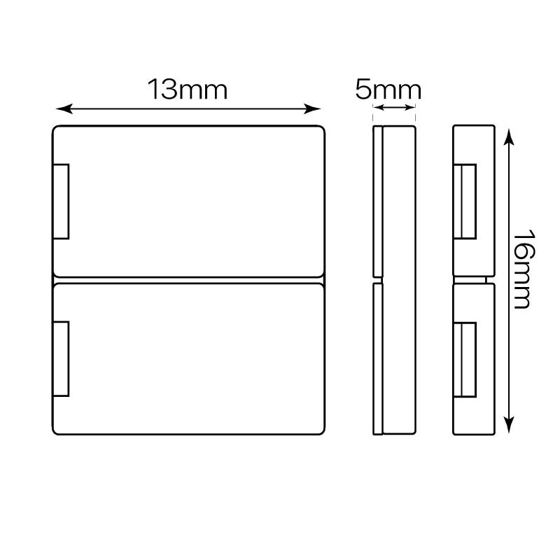 Conector simple monocolor 2 pin tiras led 8mm I-TEC